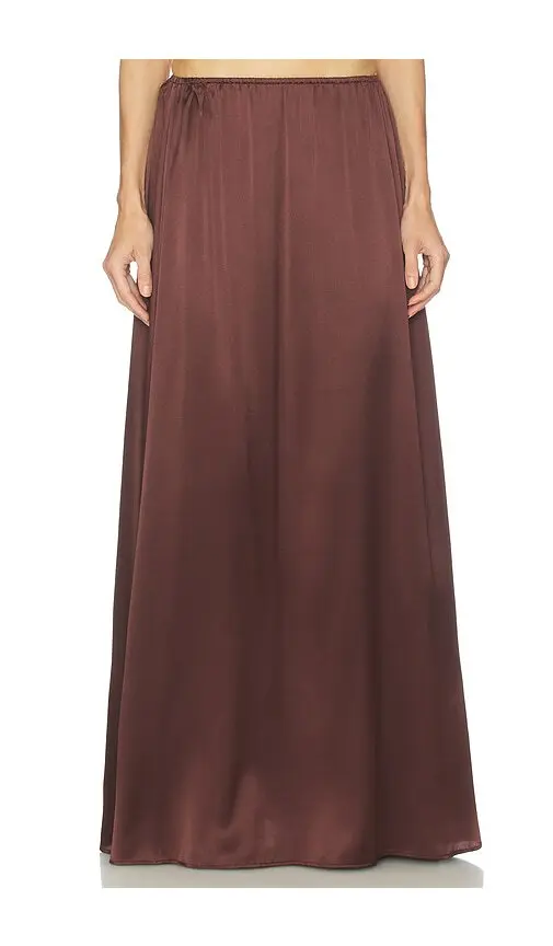 HELSA Silk Charmeuse Maxi Skirt