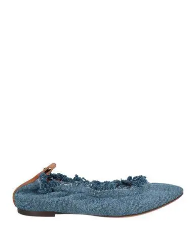 LANVIN Cotton And Calfskin Ballet Flats