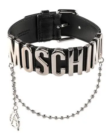 Moschino Necklace With Logo - Black