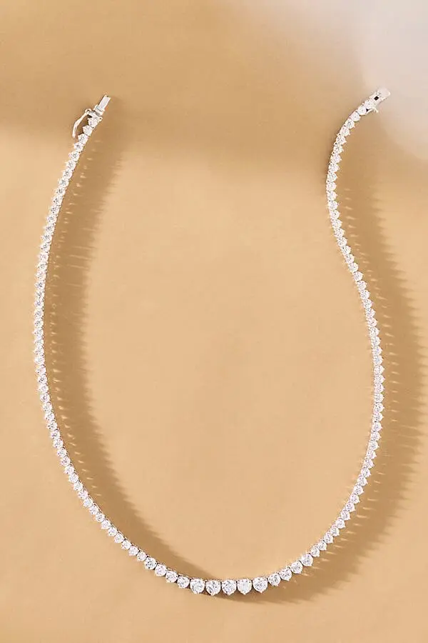 UNTAMED PETALS High Society Tennis Necklace - Silver