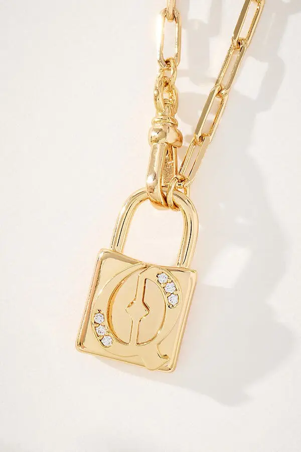 Anthropologie Monogram Pendant Necklace - Q