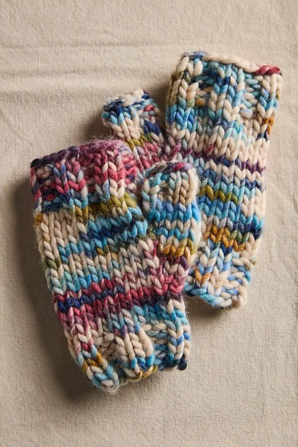 HJK STUDIO Hand-knitted Fingerless Mittens - Autumn