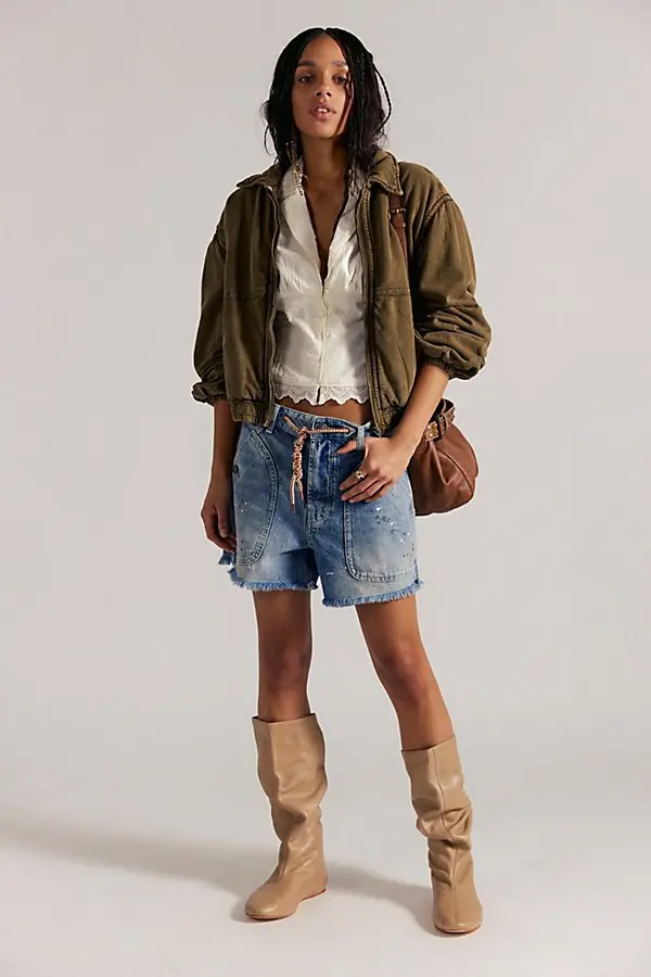 Free People We The Free Hike It Up Utility Shorts - Pasadena