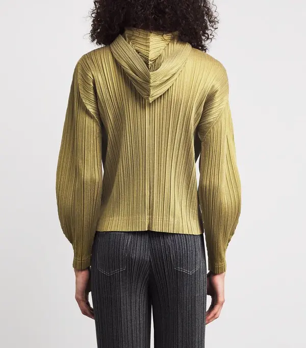 Issey Miyake Cotton Denim Zip-up Jacket - Yellow