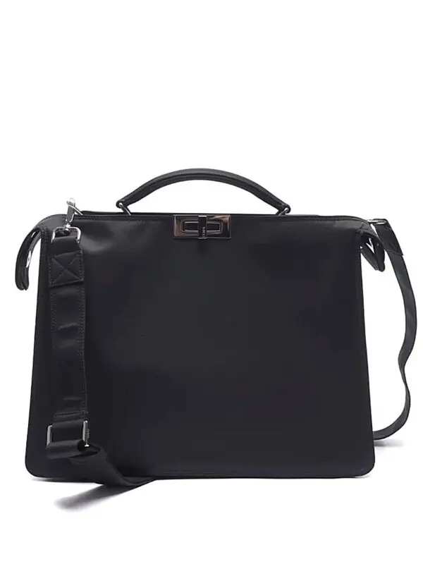 Fendi Leather Handheld Bag - Black
