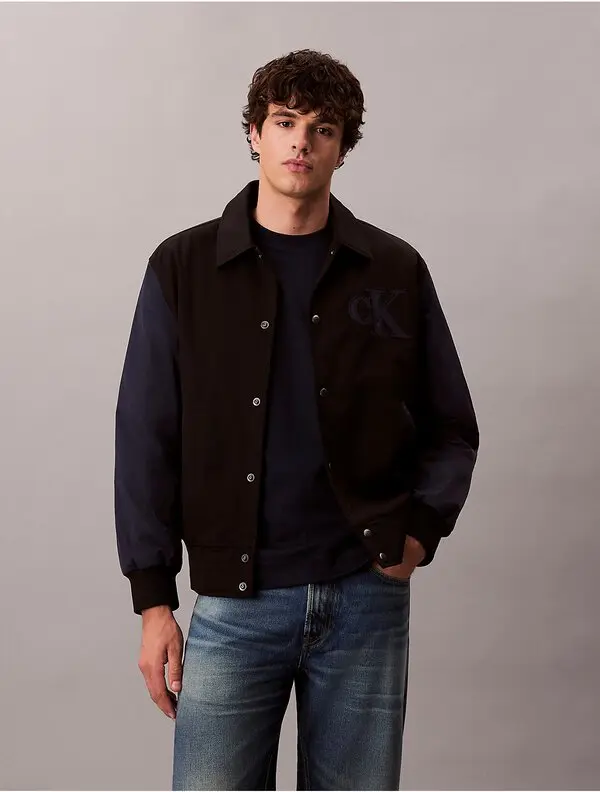 Calvin Klein Nylon-cotton Varsity Bomber Jacket