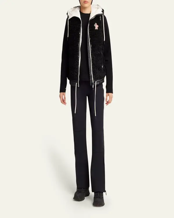Moncler Teddy Fleece Padded Vest - Black