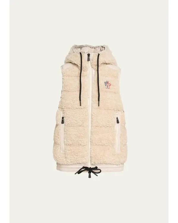 Moncler Teddy Fleece Padded Vest - Ltbeig