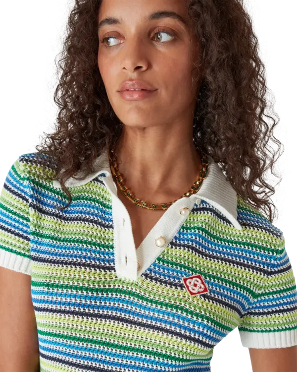 Casablanca Stripe Short Sleeve Midi Dress