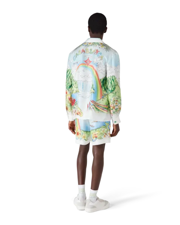 Casablanca Aloha Long Sleeve Silk Shirt - Multicolor