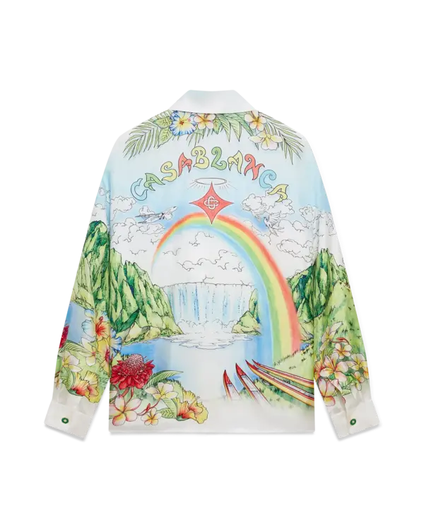 Casablanca Aloha Long Sleeve Silk Shirt - Multicolor