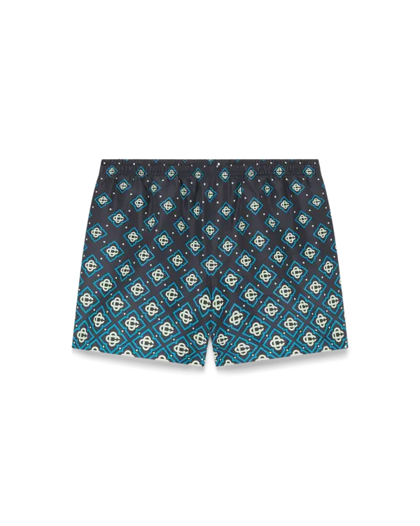 Casablanca Monogram Print Swim Shorts - Black