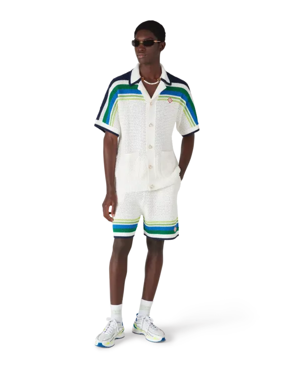 Casablanca Stripe Knitted Shorts - Multicolor