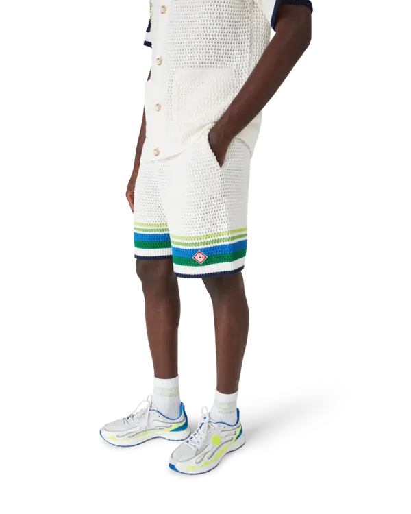 Casablanca Stripe Knitted Shorts - Multicolor