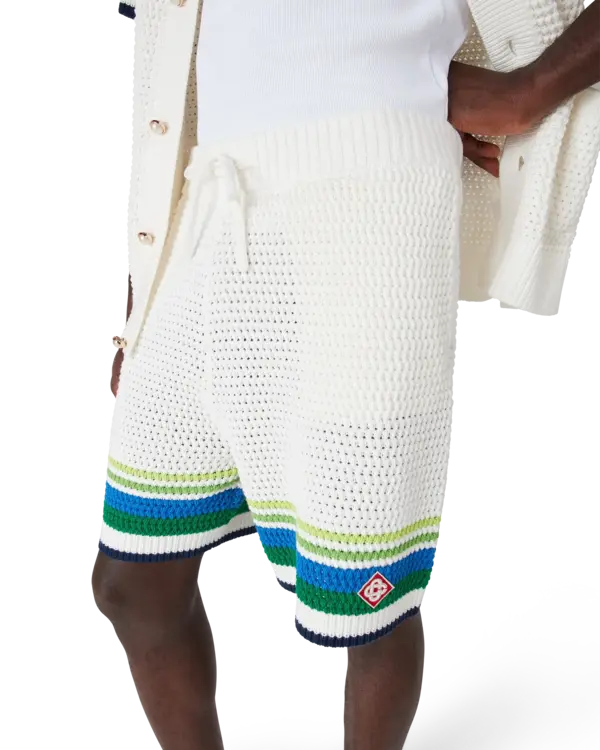 Casablanca Stripe Knitted Shorts - Multicolor