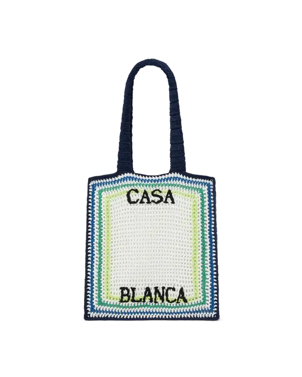 Casablanca Stripe Crochet Tote Bag - Multicolor