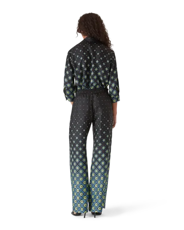 Casablanca Degrade Monogram Silk Trousers