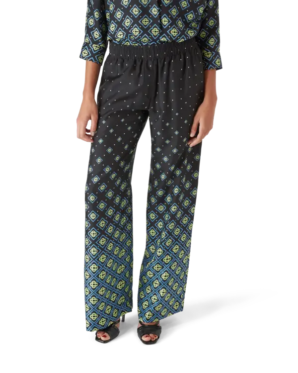 Casablanca Degrade Monogram Silk Trousers