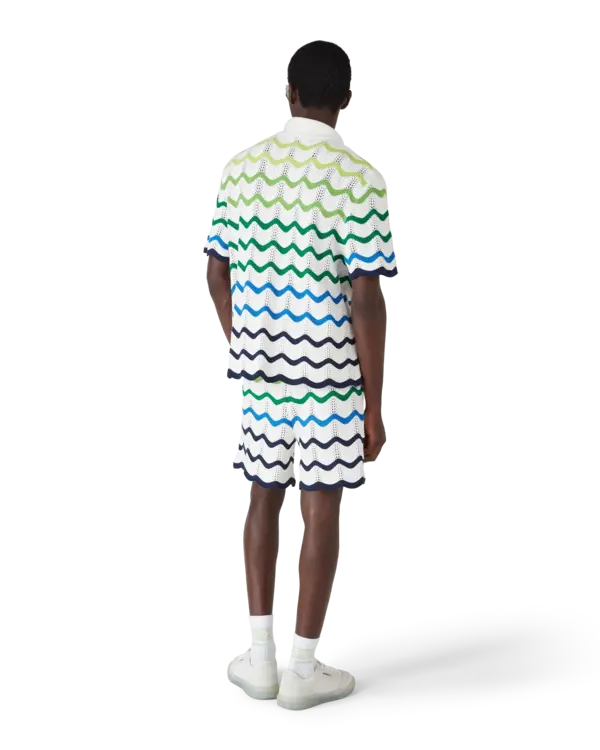 Casablanca Wave Short Sleeve Knitted Shirt - Multicolor