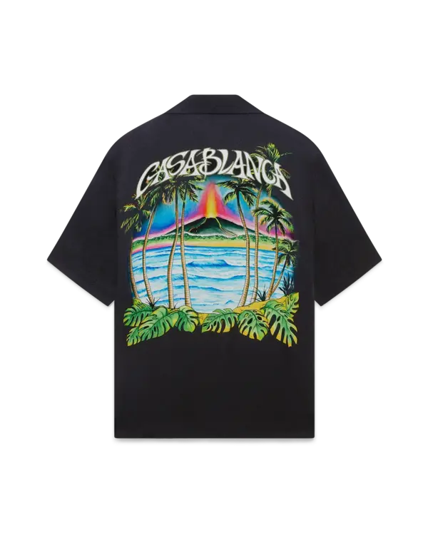 Casablanca Volcano Short Sleeve Jacquard Shirt - Multicolor