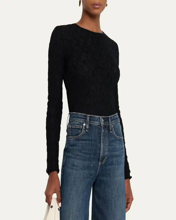 Rag & Bone Ellie Lace Long-sleeve Top
