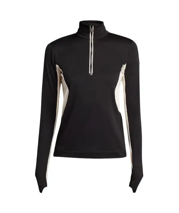 Moncler Polartec Base Layer Zip Turtleneck - Black