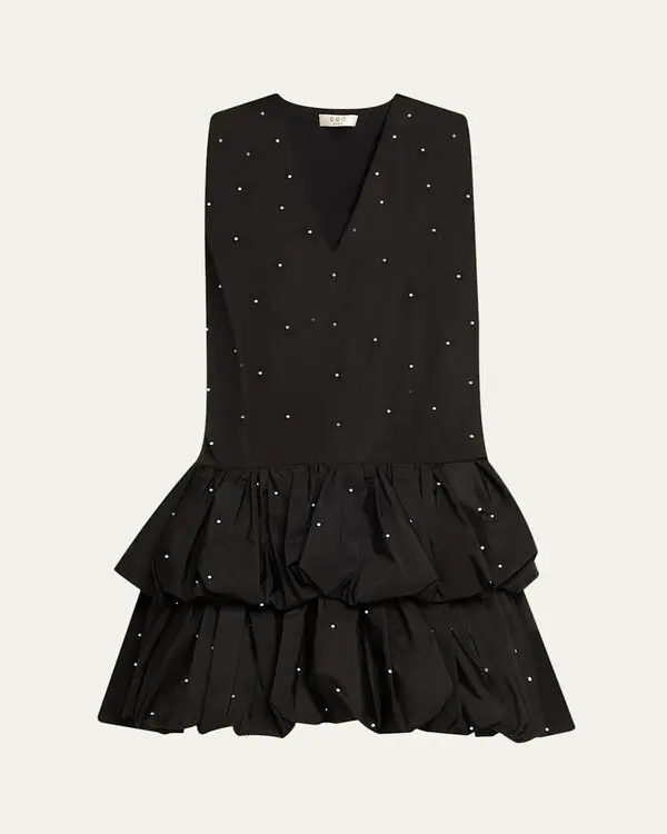 Sea Alberta Embellished Bubble-hem Mini Dress