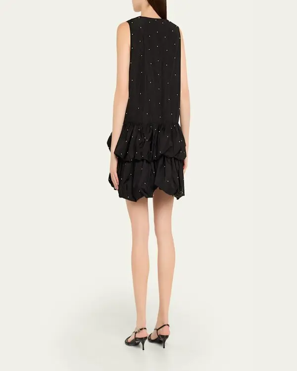 Sea Alberta Embellished Bubble-hem Mini Dress