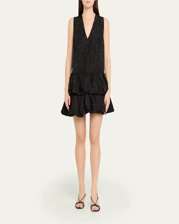 Sea Alberta Embellished Bubble-hem Mini Dress