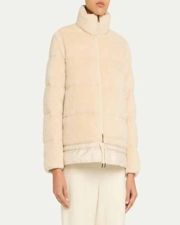 Moncler Cedra Teddy Short Down Jacket