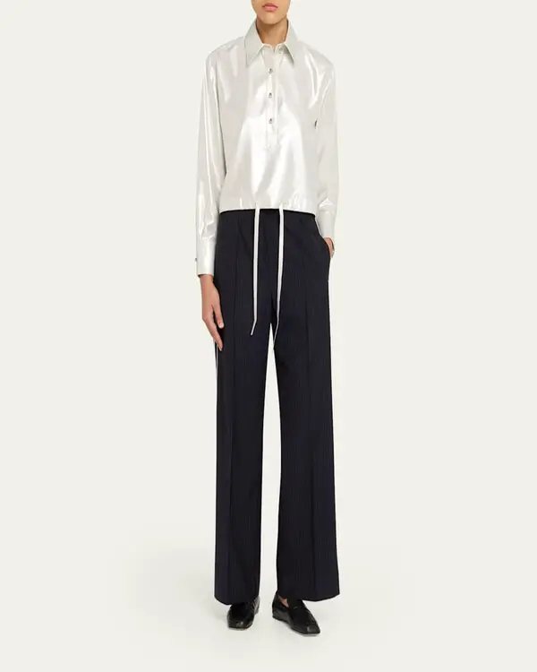 WE-AR4 Pinstripe Straight-leg Trousers