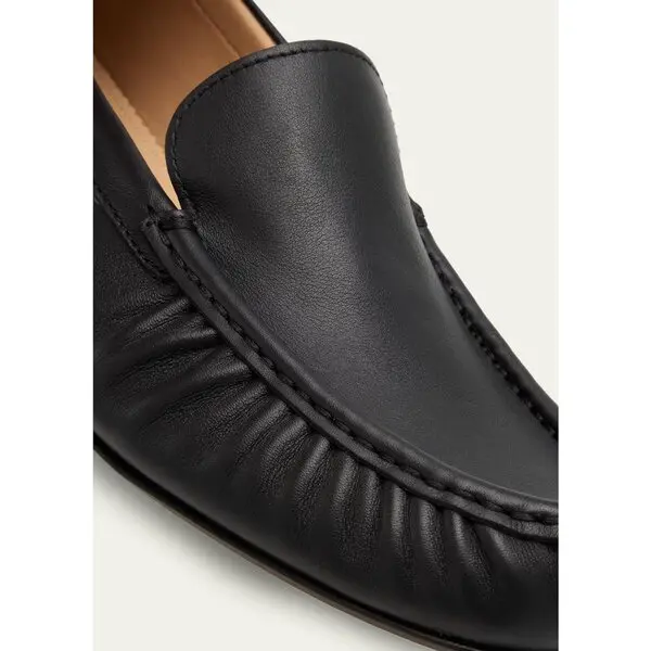 Manolo Blahnik Leonda Leather Loafers - Black