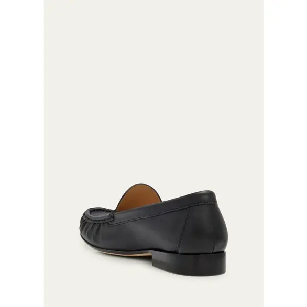 Manolo Blahnik Leonda Leather Loafers - Black
