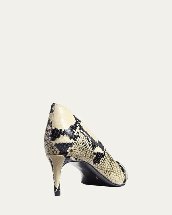 Khaite Snake-effect Leather D'orsay Pumps