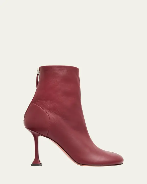Amina Muaddi 95mm Iris Leather Booties