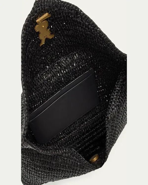 Saint Laurent Large Envelope Flap Clutch - Nero
