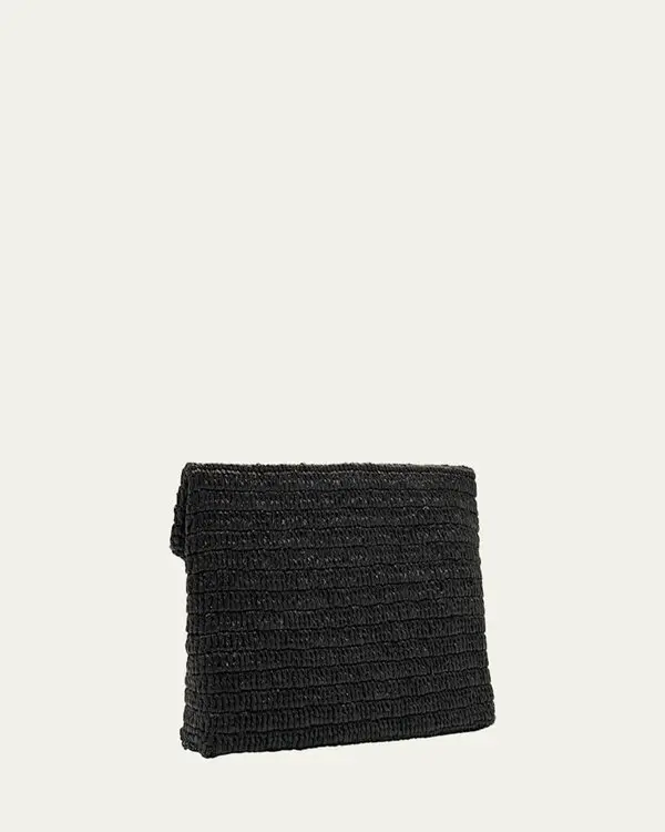 Saint Laurent Large Envelope Flap Clutch - Nero