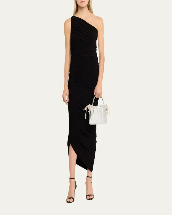 JIMMY CHOO Mini Metallic Leather Top-handle Bag