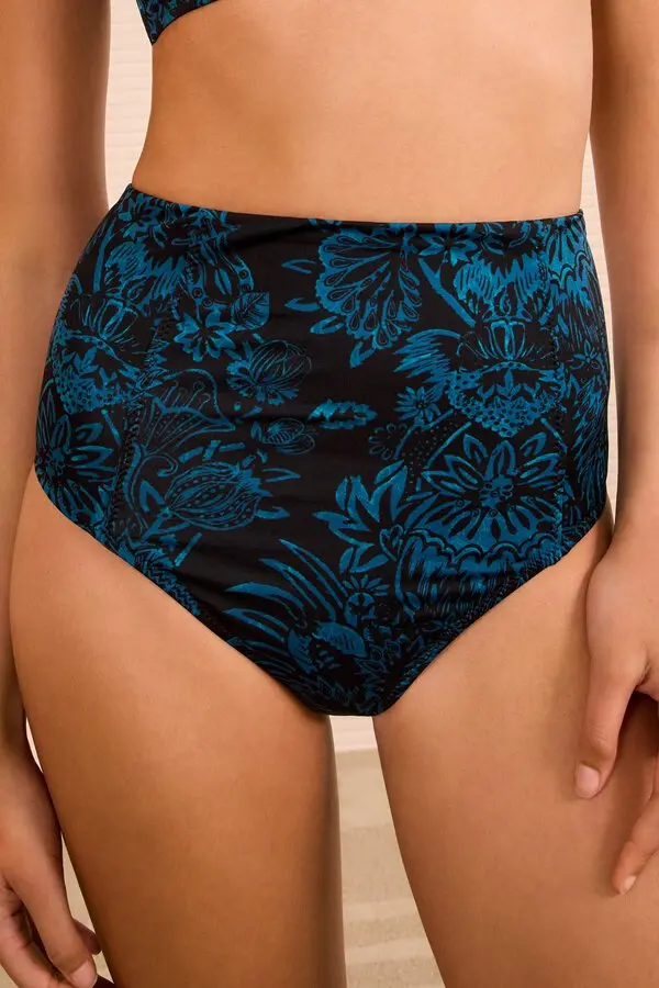 Ulla Johnson Zahara High Waisted Bikini Bottom - Eclipse Flora