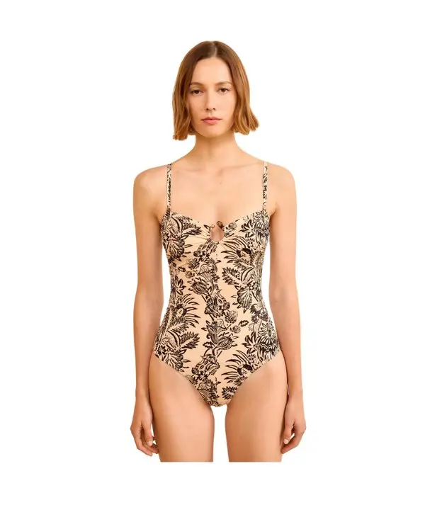 Ulla Johnson Hydra Strapless Maillot With Ring Detail