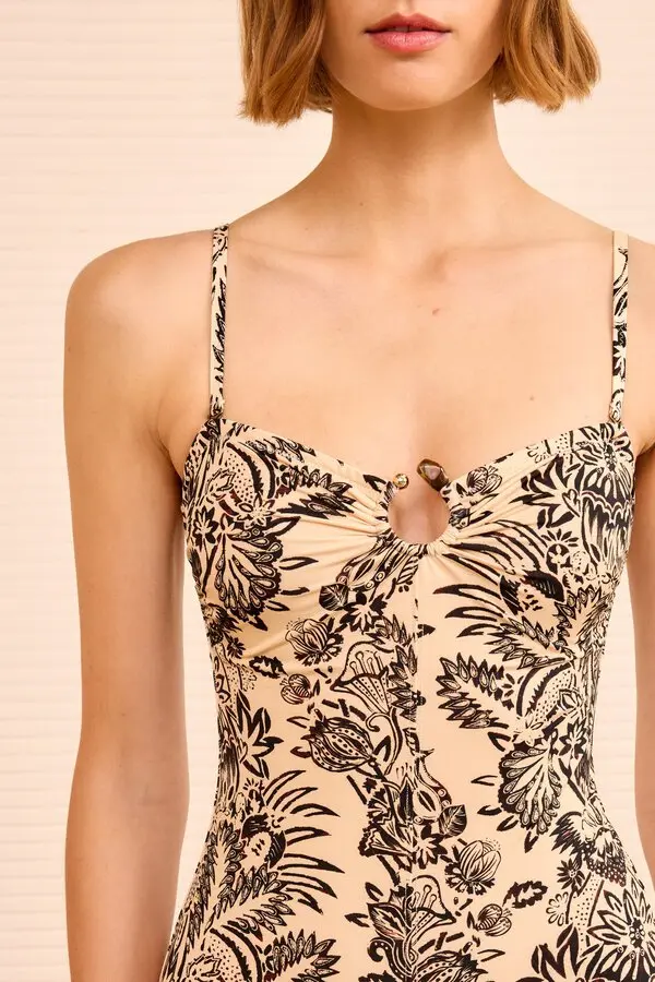 Ulla Johnson Hydra Strapless Maillot With Ring Detail