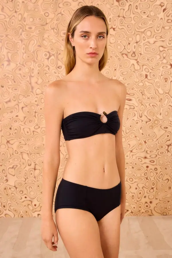 Ulla Johnson Amalfi Mid-rise Bikini Bottom - Noir
