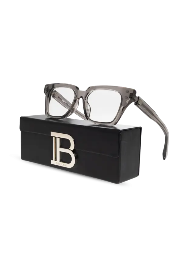 Balmain Tempo Rectangle Eyeglasses - Grey
