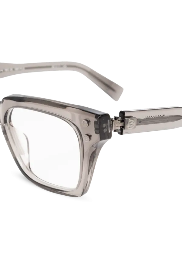 Balmain Tempo Rectangle Eyeglasses - Grey