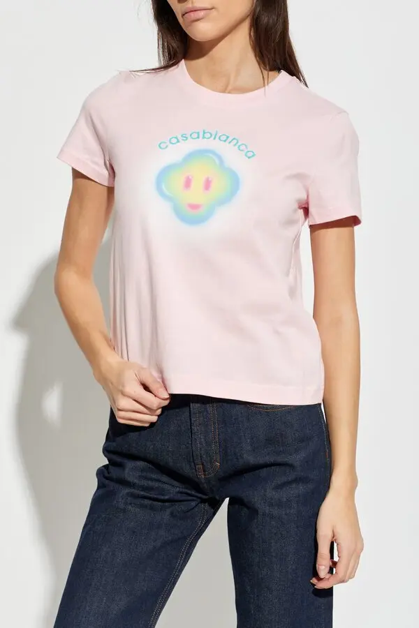Casablanca Logo T-shirt - Pink