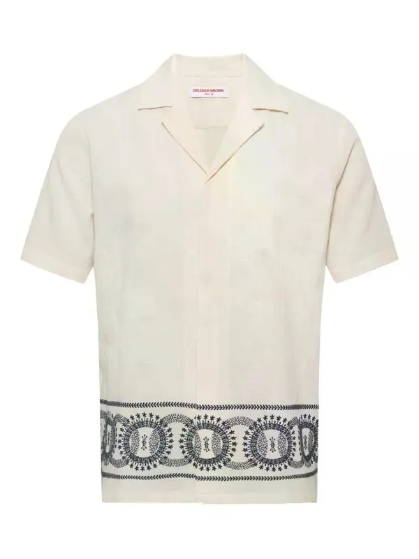 Orlebar Brown Maitan Embroidered Shirt - White