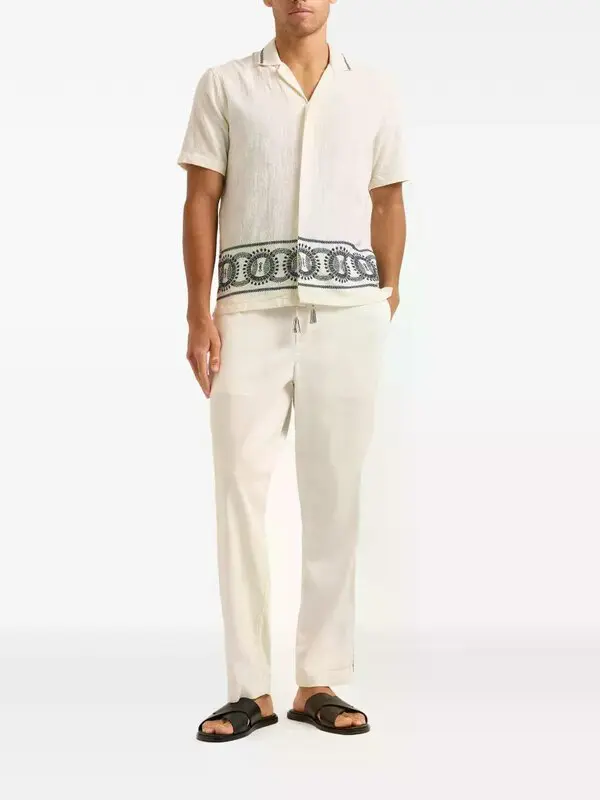 Orlebar Brown Maitan Embroidered Shirt - White