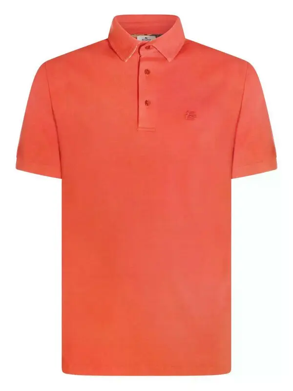 Etro Logo-embroidered Polo Shirt - Orange