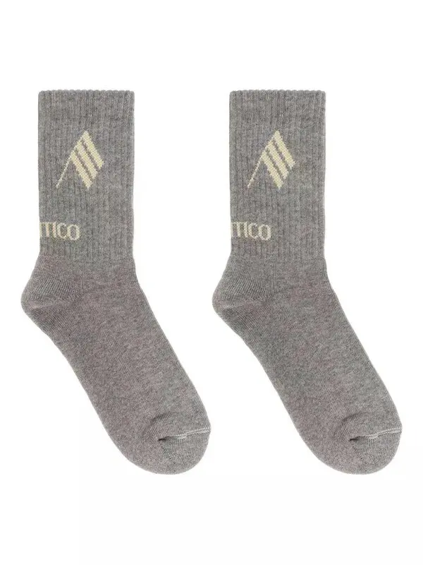 Attico Logo-detail Socks - Grey