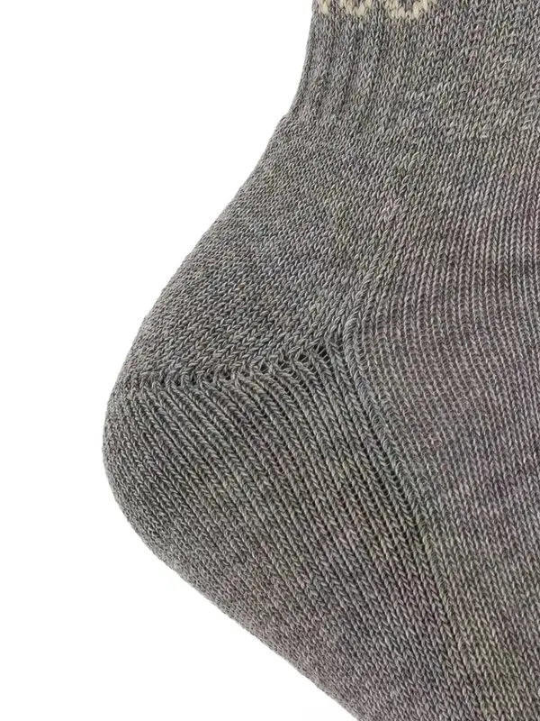 Attico Logo-detail Ribbed Socks - Grey